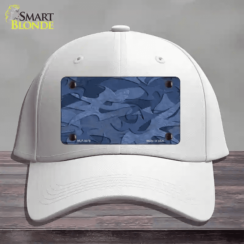 Camouflage Solid Blue Novelty License Plate Hat Cotton White - Walmart.com
