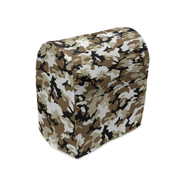 Camouflage Stand Mixer Cover, Abstract Style in Various Shades of Brown ...