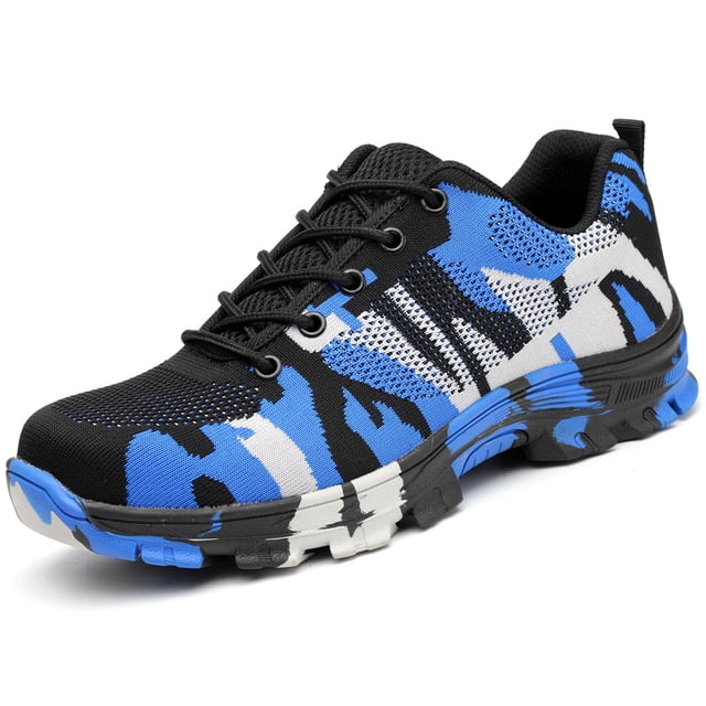 Camouflage Steel Toe Work Shoes for Men Women Lightweight Breathable Safety Shoes Anti-pierce ...