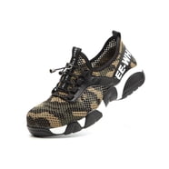 Camouflage Steel Toe Work Shoes for Men Women Lightweight Breathable ...