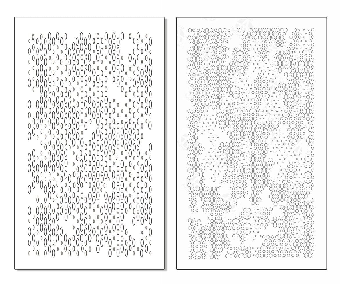 Camouflage Stencils DIY Airbrush RC Truck Paint Mask EllipTAC & HexTAC ...