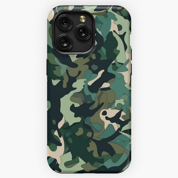 Camouflage Sticks Leaves Tree Bark iPhone Case 17 through 11 Pro Max ...