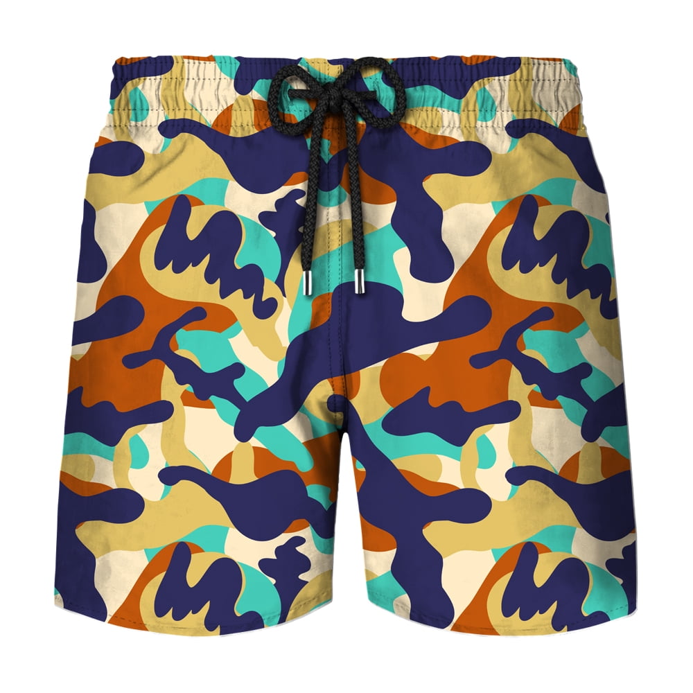 Camouflage Swimwear Shorts Men's Beach Shorts Kids Boy Kamado Nezuko ...