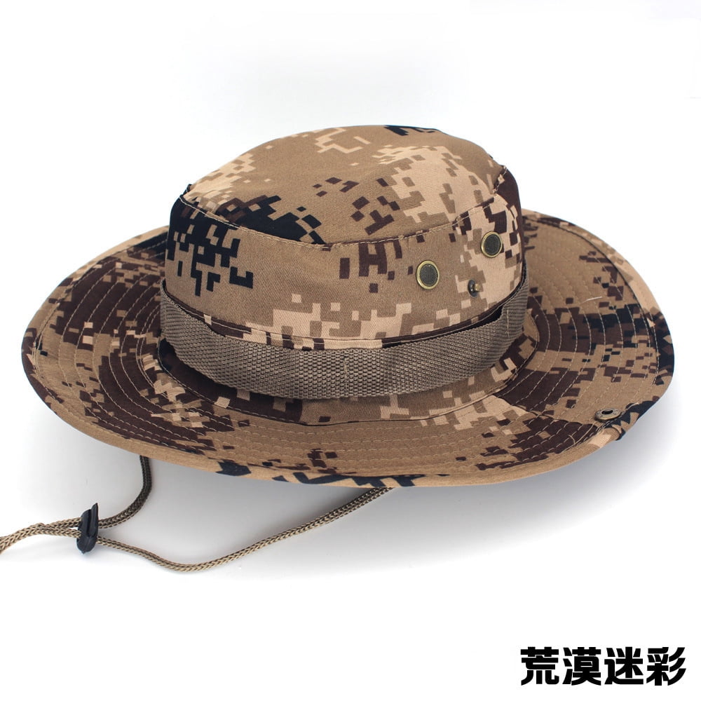 Camouflage Tactical Cap Boonie Bucket Hat Caps Camo Men Outdoor Sports ...