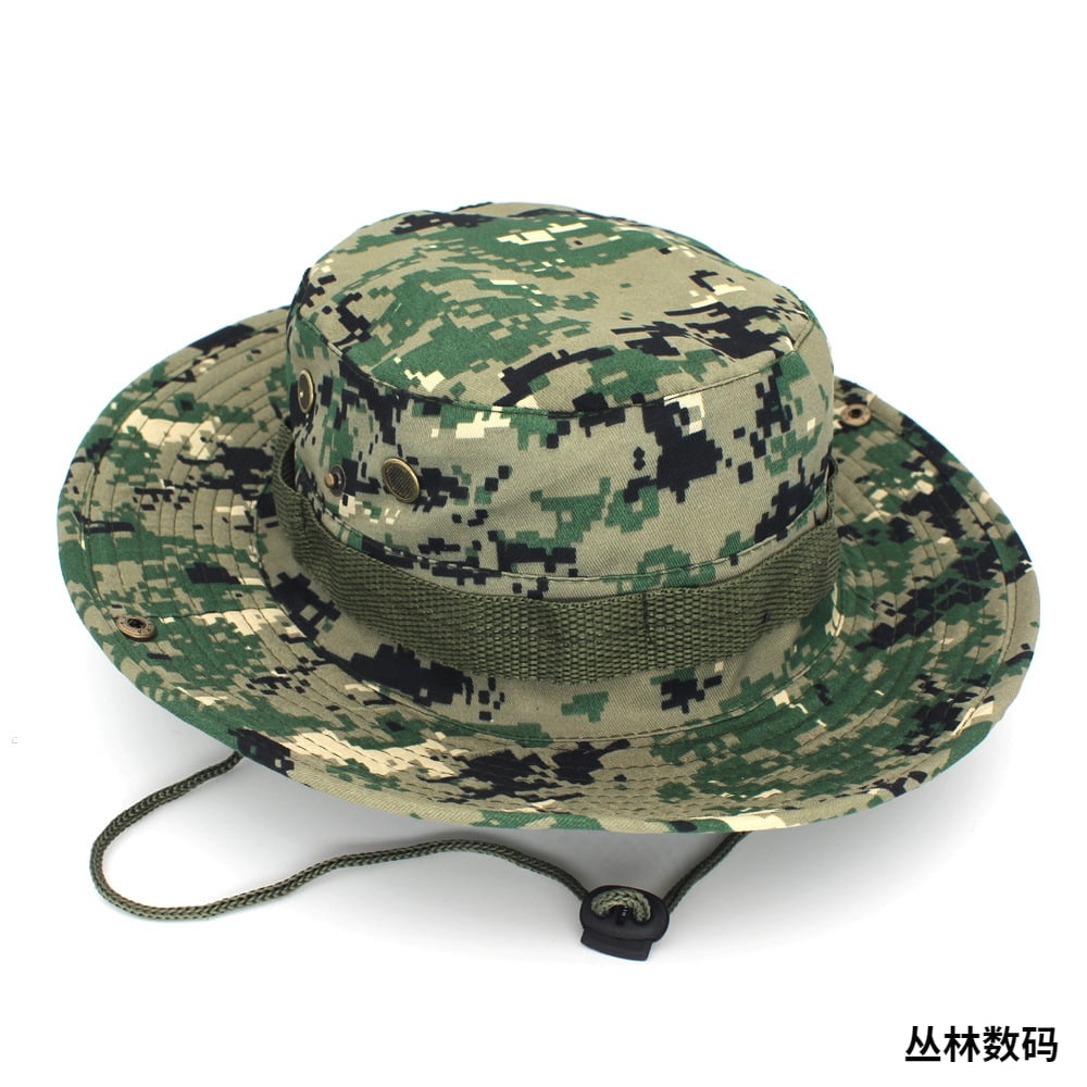Camouflage Tactical Cap Boonie Bucket Hat Caps Camo Men Outdoor Sports ...