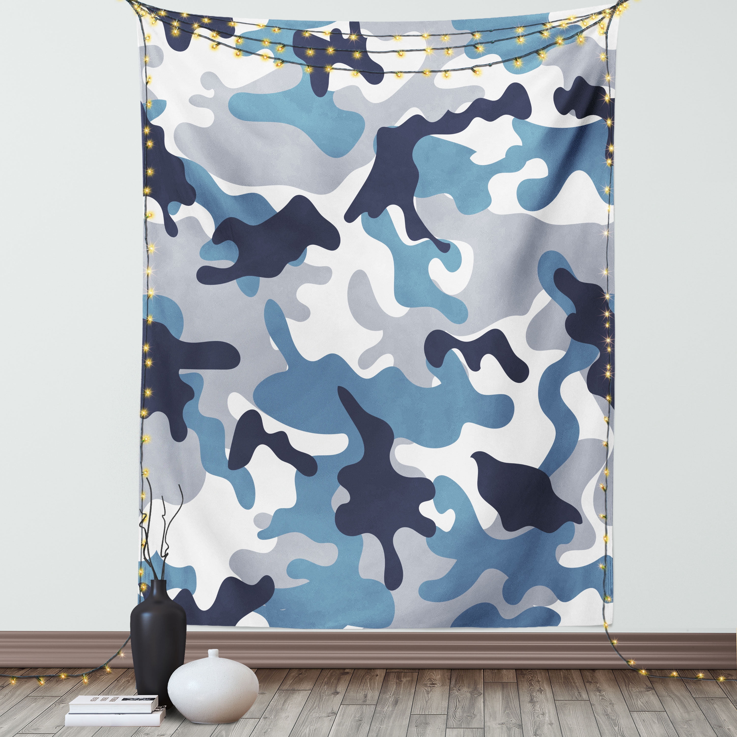 Camouflage Tapestry, Army Theme Image with Abstract Soft Color Commando ...