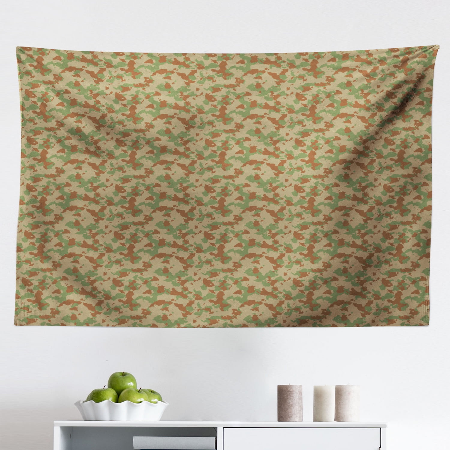 Camouflage Tapestry, Continuous Jungle Marsh Camo Fashion Hiding ...