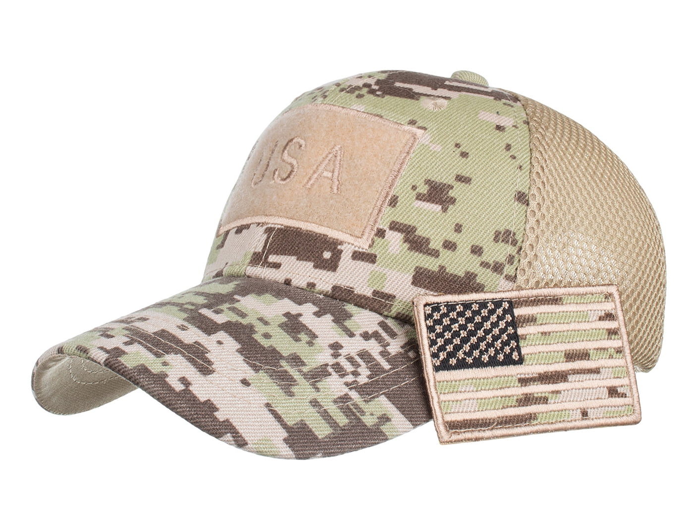Camouflage Trucker Special Tactical Operator Forces USA Flag Patch ...