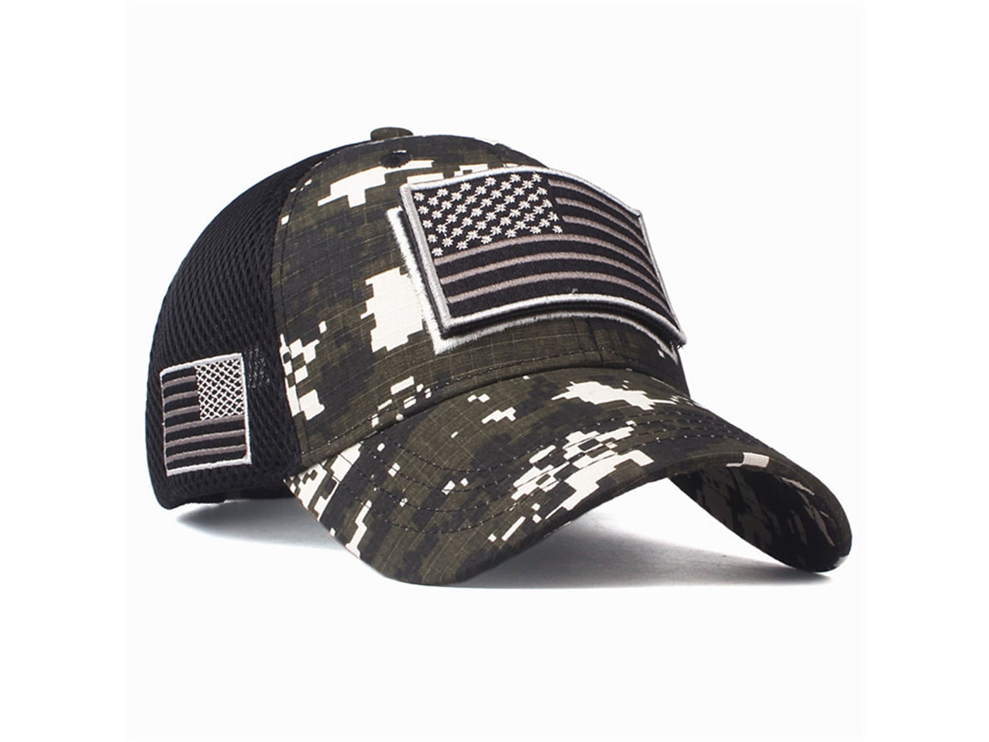 Camouflage Trucker Special Tactical Operator Forces USA Flag Patch ...
