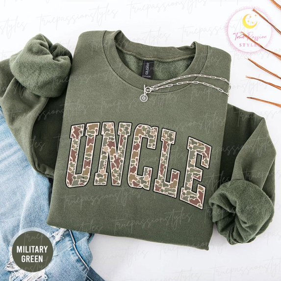 Camouflage Uncle Sweatshirt, For Uncle, Uncle s, Retro Uncle Sweater ...