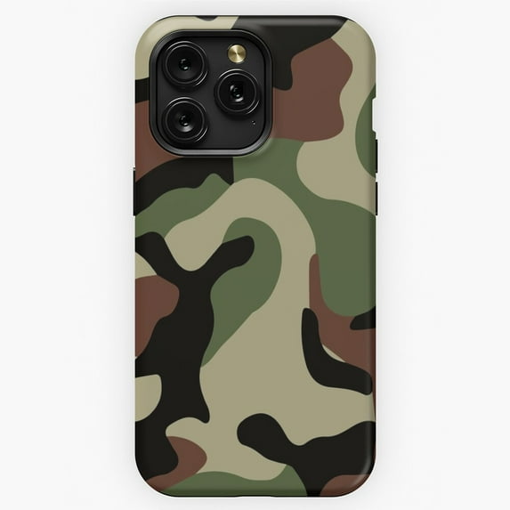 Camouflage Woodland Pattern Forest Style iPhone Case 17 to 11 Pro Max ...