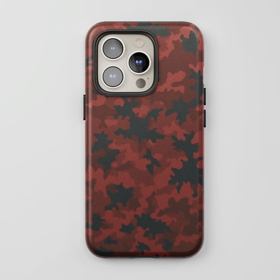 Camouflage for All iPhone Series Tough Phone Case Military Pattern Red ...