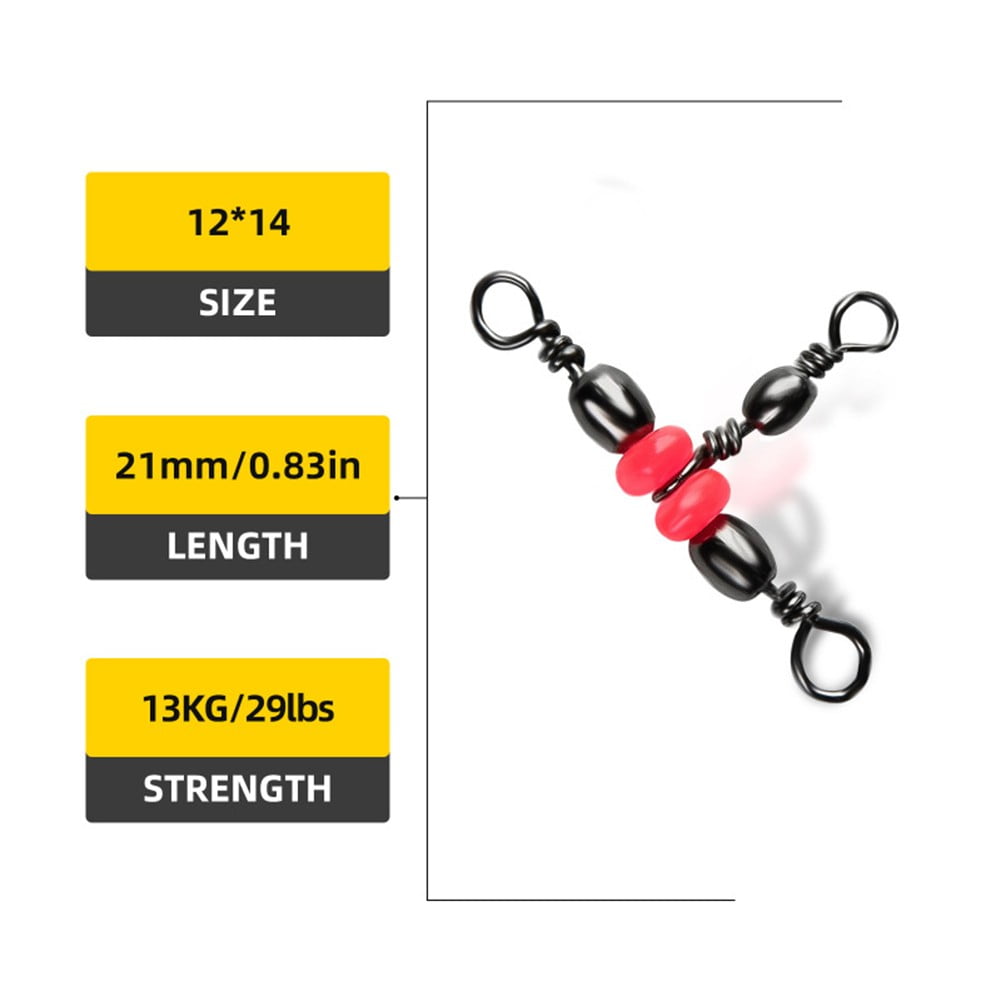 Camouflaged 3 Way T Shaped Fishing Swivel Brass Triple Connector ...
