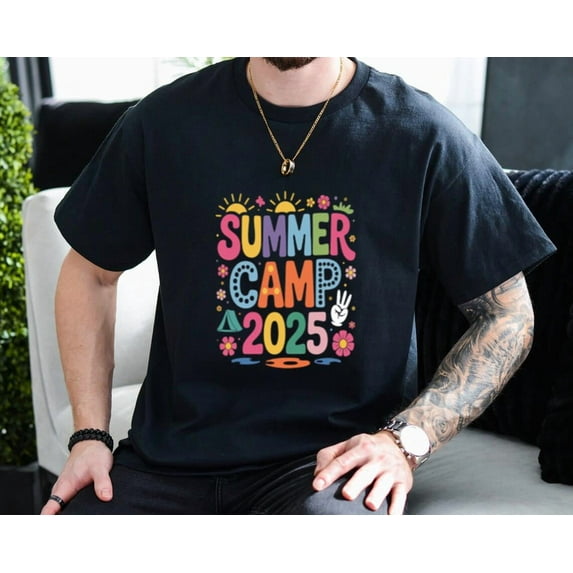 Camp 2025 Summer Vacation Outdoor Adventure Fun Unisex T-Shirt Family ...