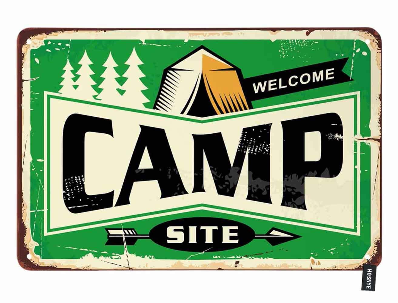 Camp Aluminum Sign Arrow Tree Botanical Adventure Campsite Outdoor ...