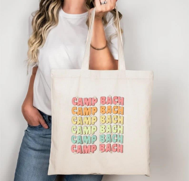 Camp Bach Groovy Bride Squad Bachelorette Fun Tote Bags - Walmart.com