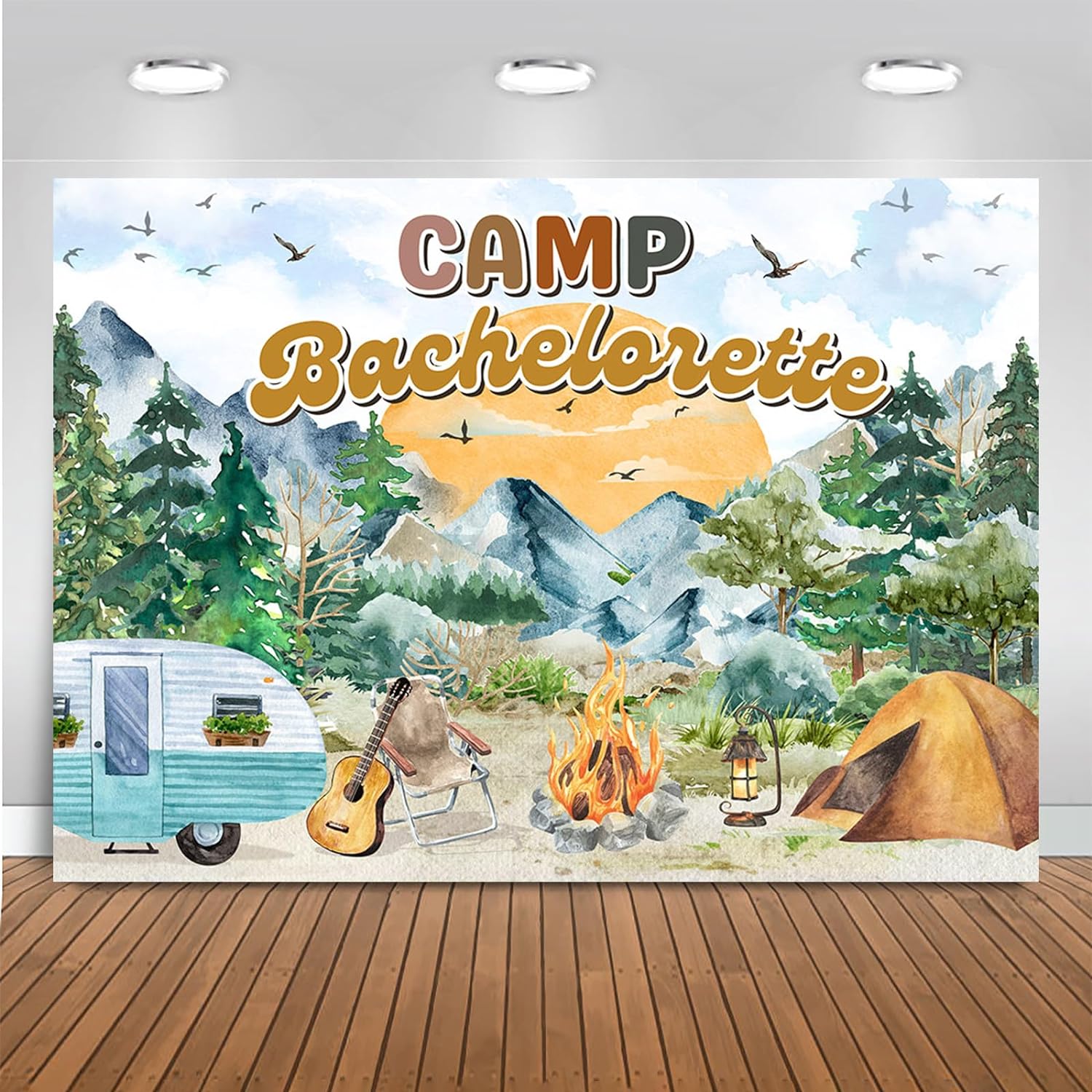 Camp Bachelorette Backdrop for Adult Camping Bachelorette Party ...
