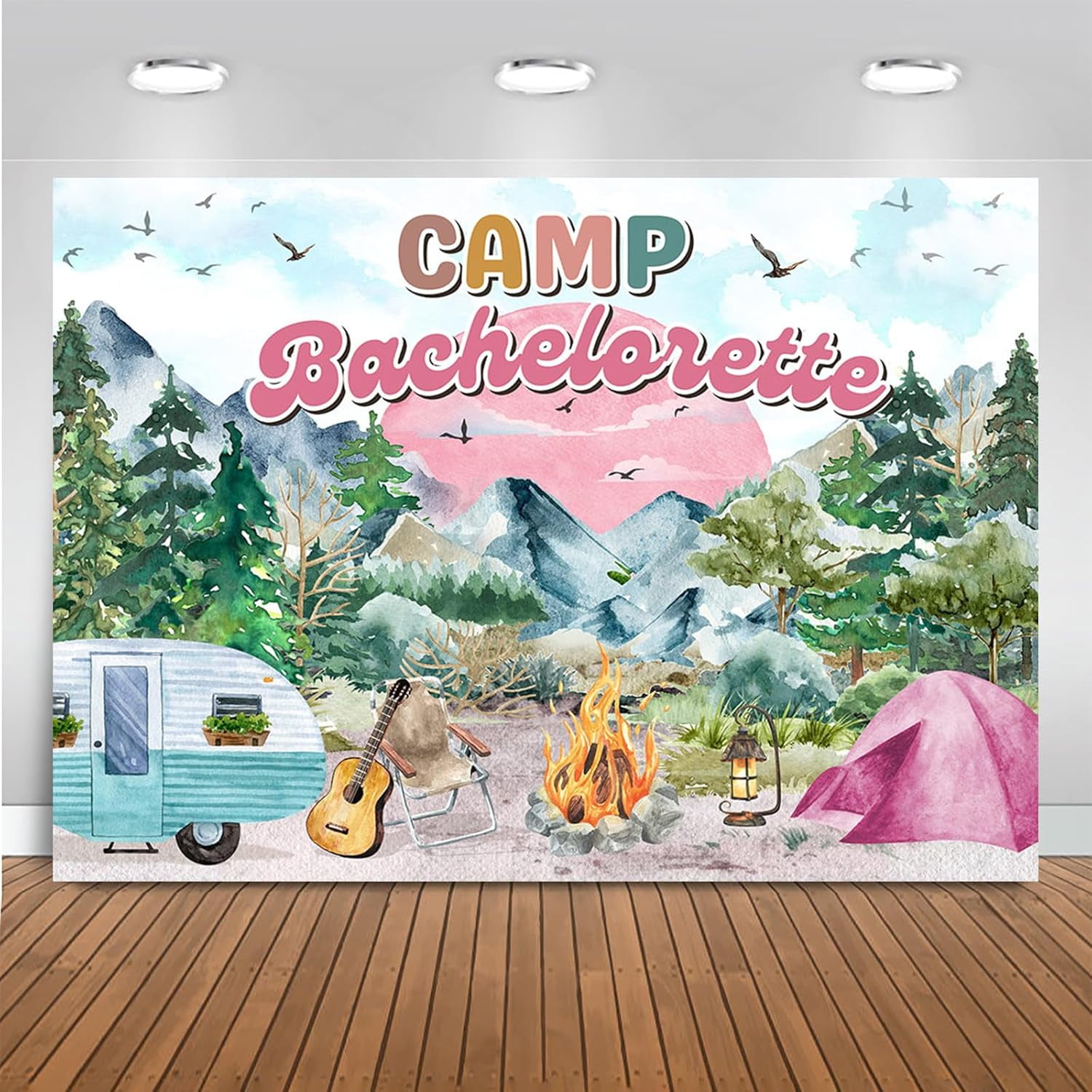 Camp Bachelorette Backdrop for Adult Camping Bachelorette Party ...
