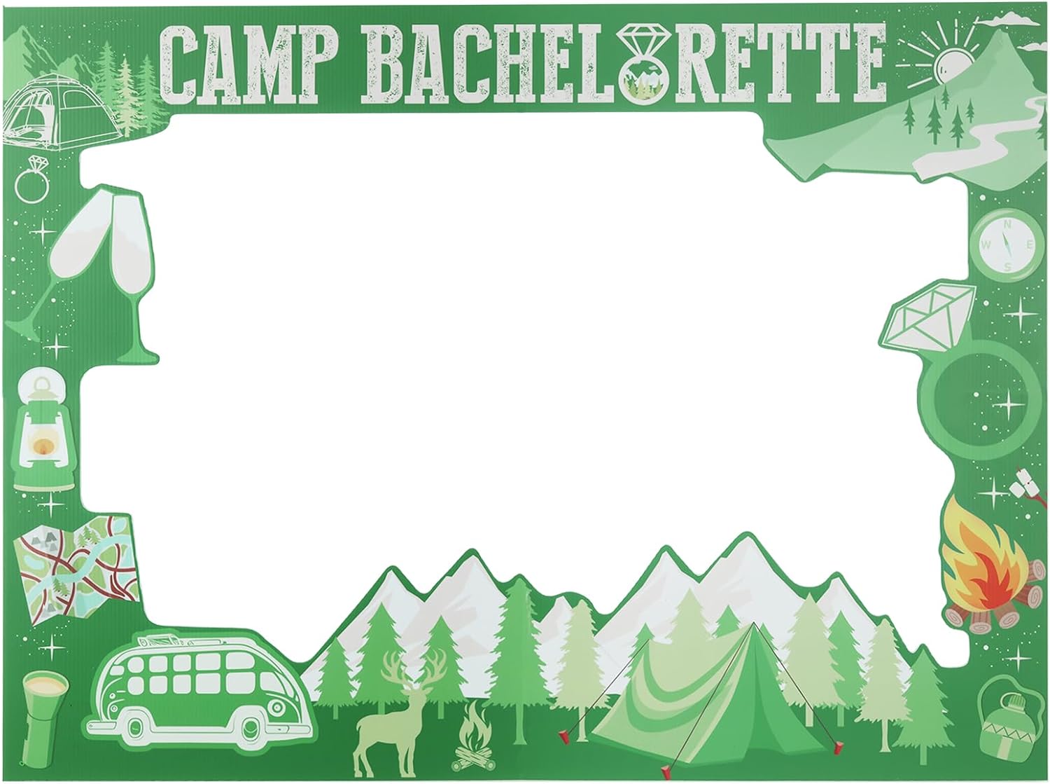 Camp Bachelorette Decoration Photo Booth, Camping Bridal Shower Party ...