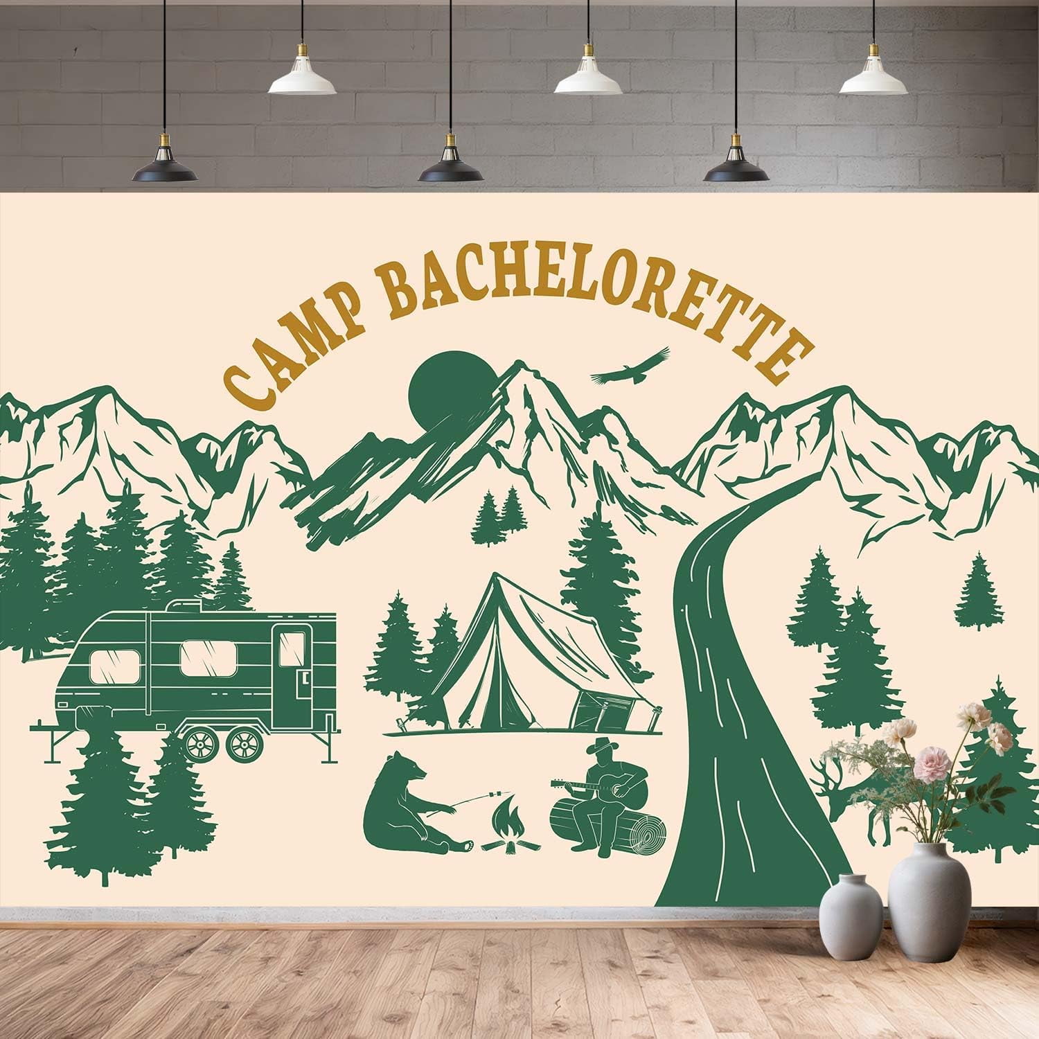 Camp Bachelorette Decorations Photo Backdrop Photography Background ...