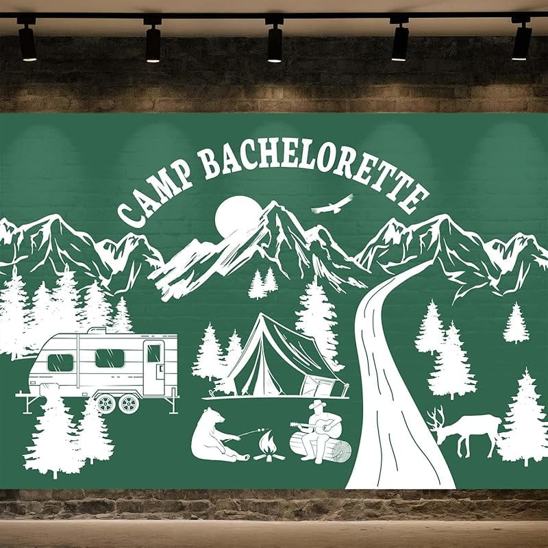 Camp Bachelorette Decorations Photo Backdrop Photography Background ...