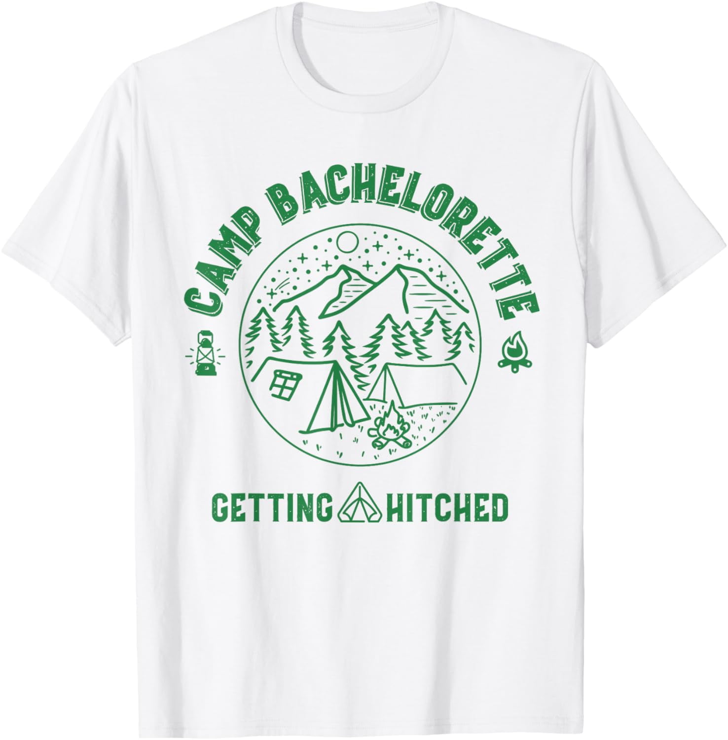 Camp Bachelorette Getting Hitched Bride Party Matching Gift T-Shirt ...