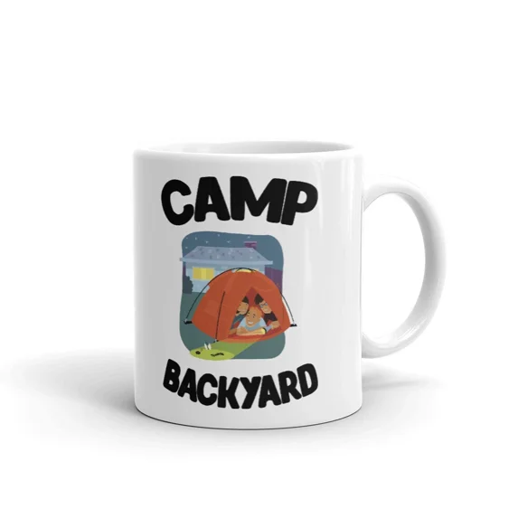 Camp Backyard Children In Tent Funny Unique Cup Gift Coffee Tea Ceramic ...