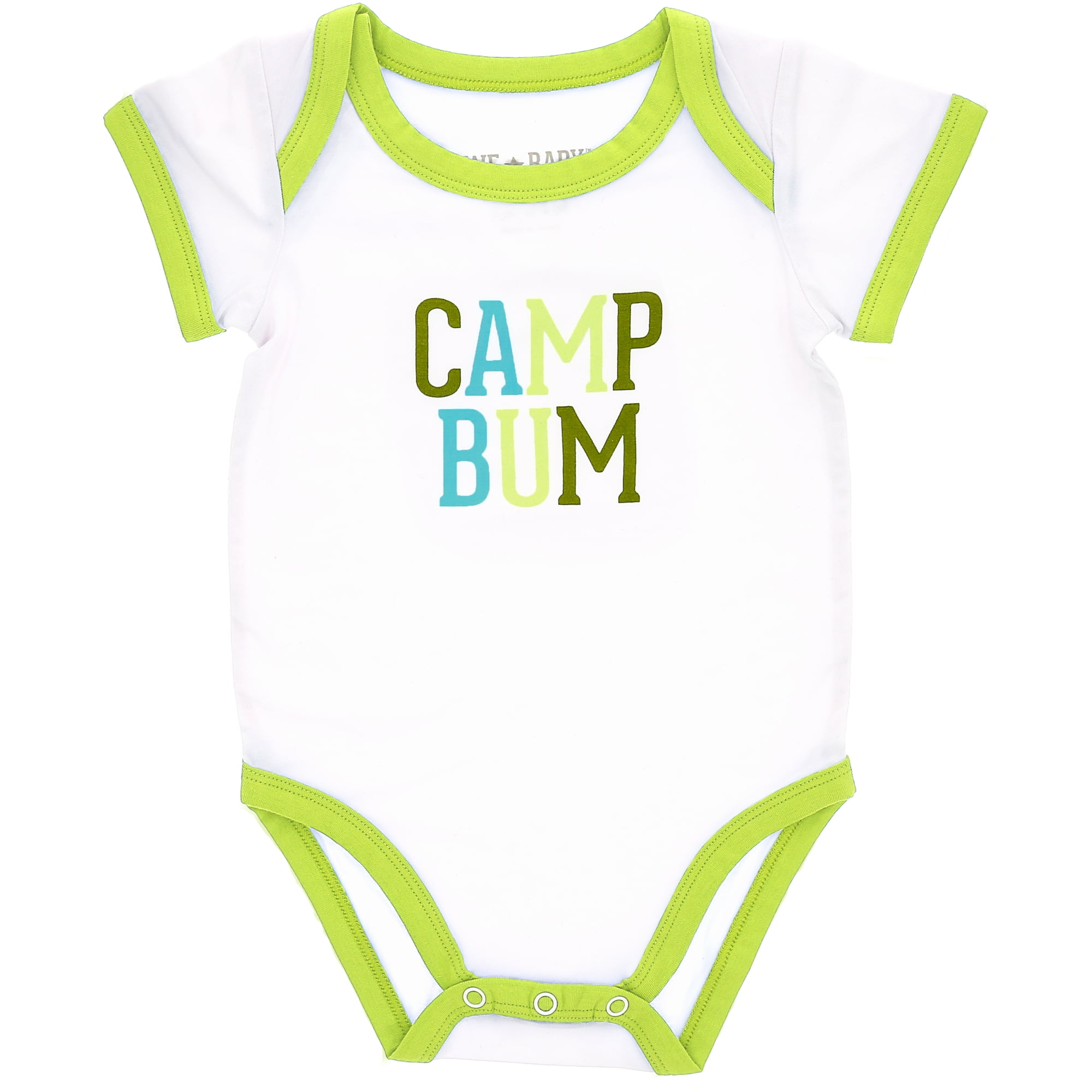 Pavilion Gift Company - Camp Bum - 12-24 Month Light Green Trimmed ...