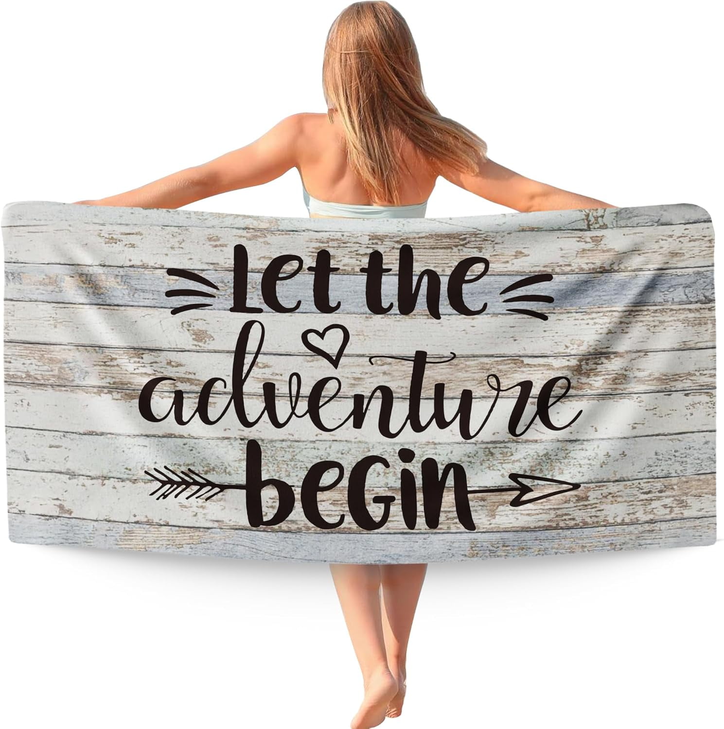 Camp Camping Beach Towel Gifts for Campers, Let The Adventure Begin ...