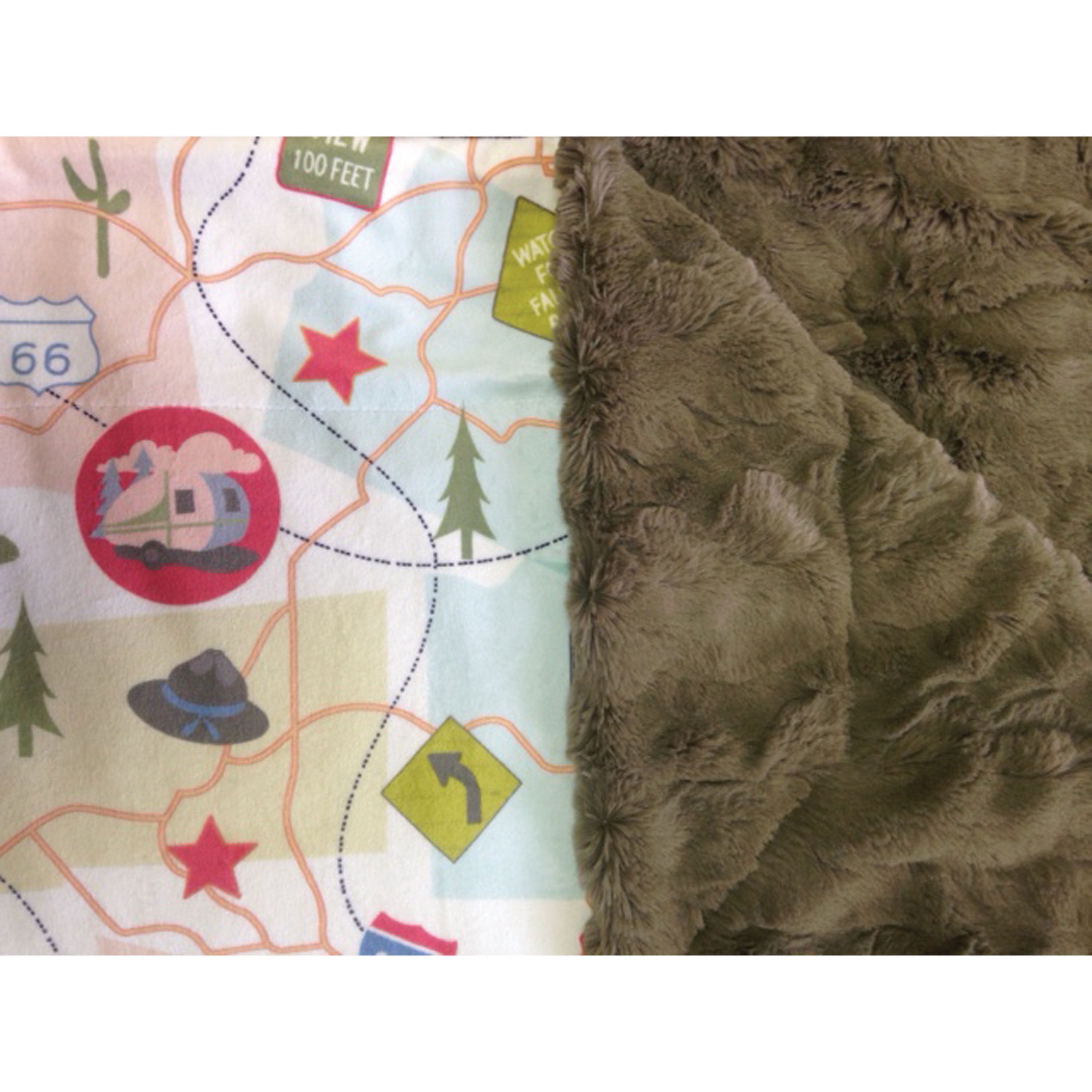 Camp Casual CC-005TM Plush Throw Travel Map - Walmart.com