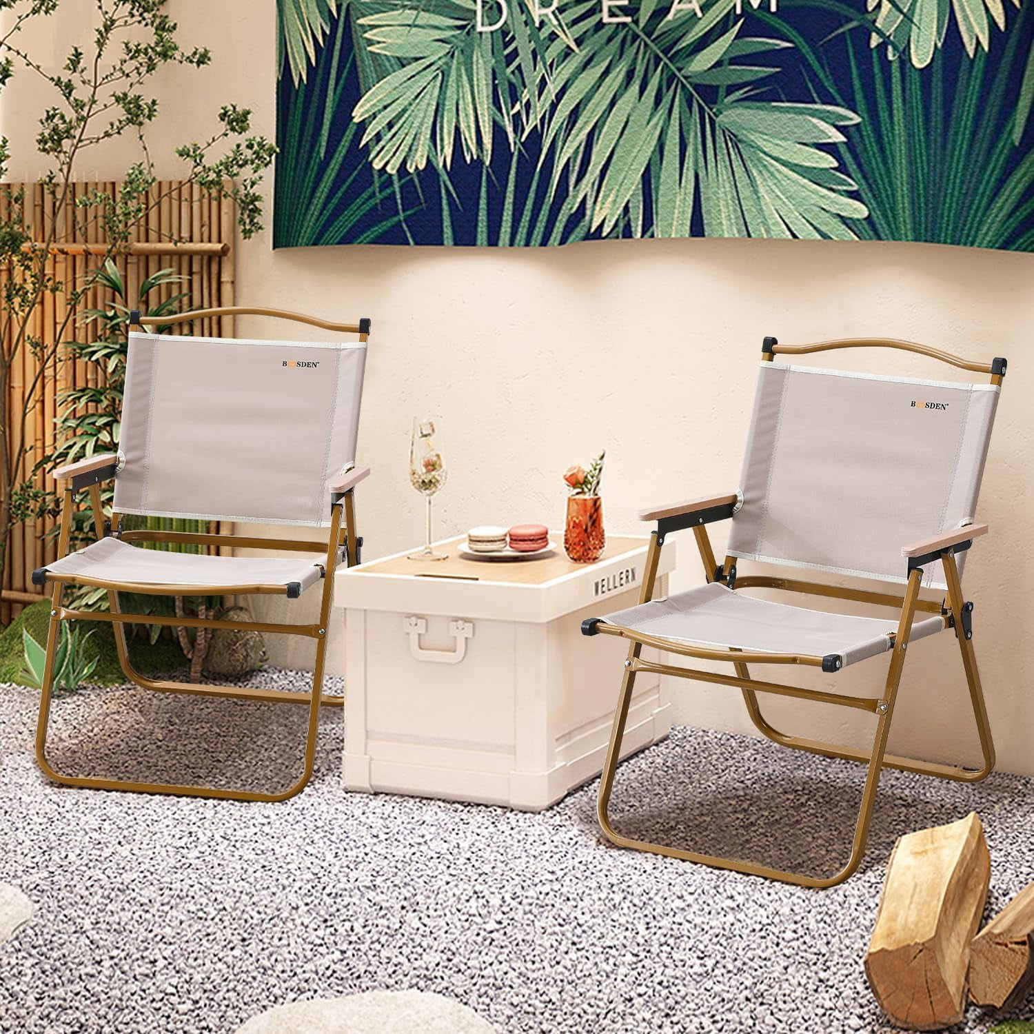 Camp Chair, Portable Outdoor Wide Folding Camping Chairs, Ultralight ...