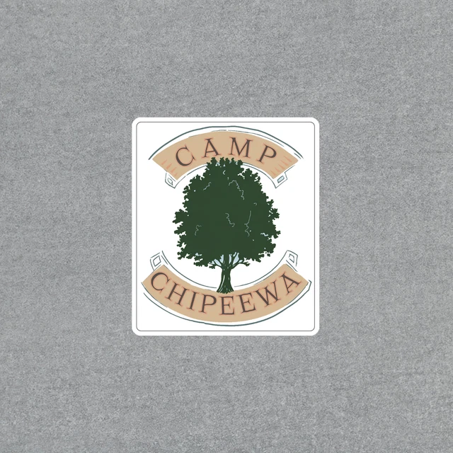 Camp Chipeewa Camping Badge Sticker With Majestic Oak Treephone Decal ...
