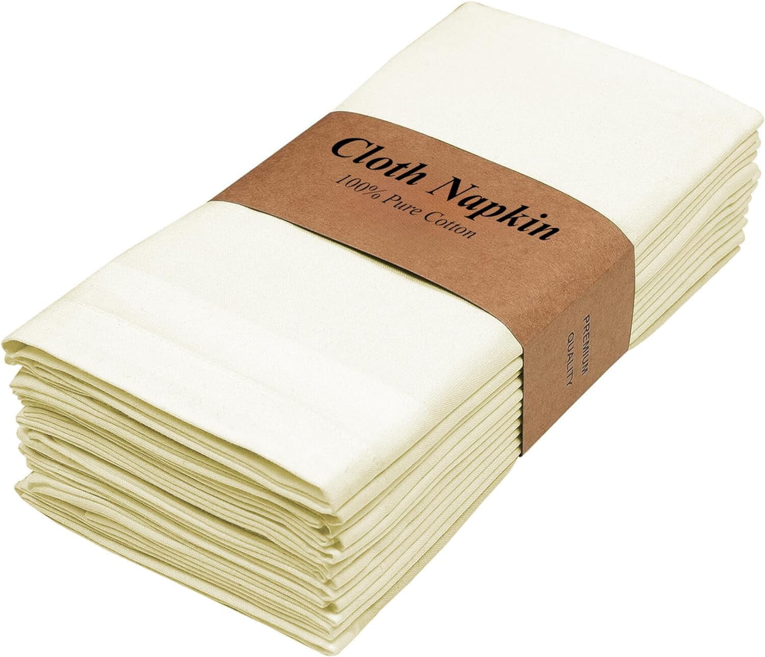 Camp County Beyond [6 Pack, Ivory] Dinner napkins that are 14 x 14 ...