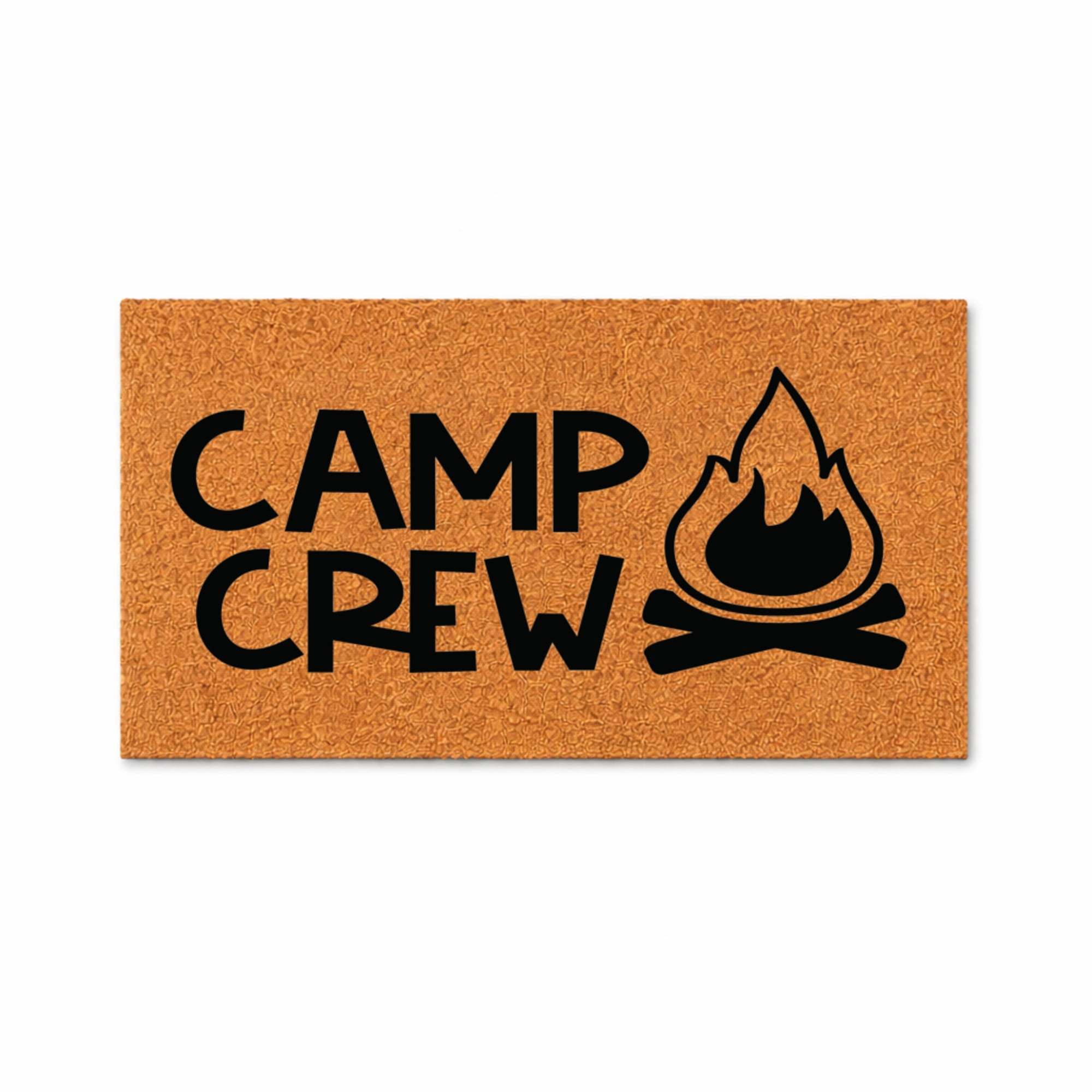 Camp Crew Doormat, Campfire Icon Outdoor Welcome Mat (36x60 inches ...