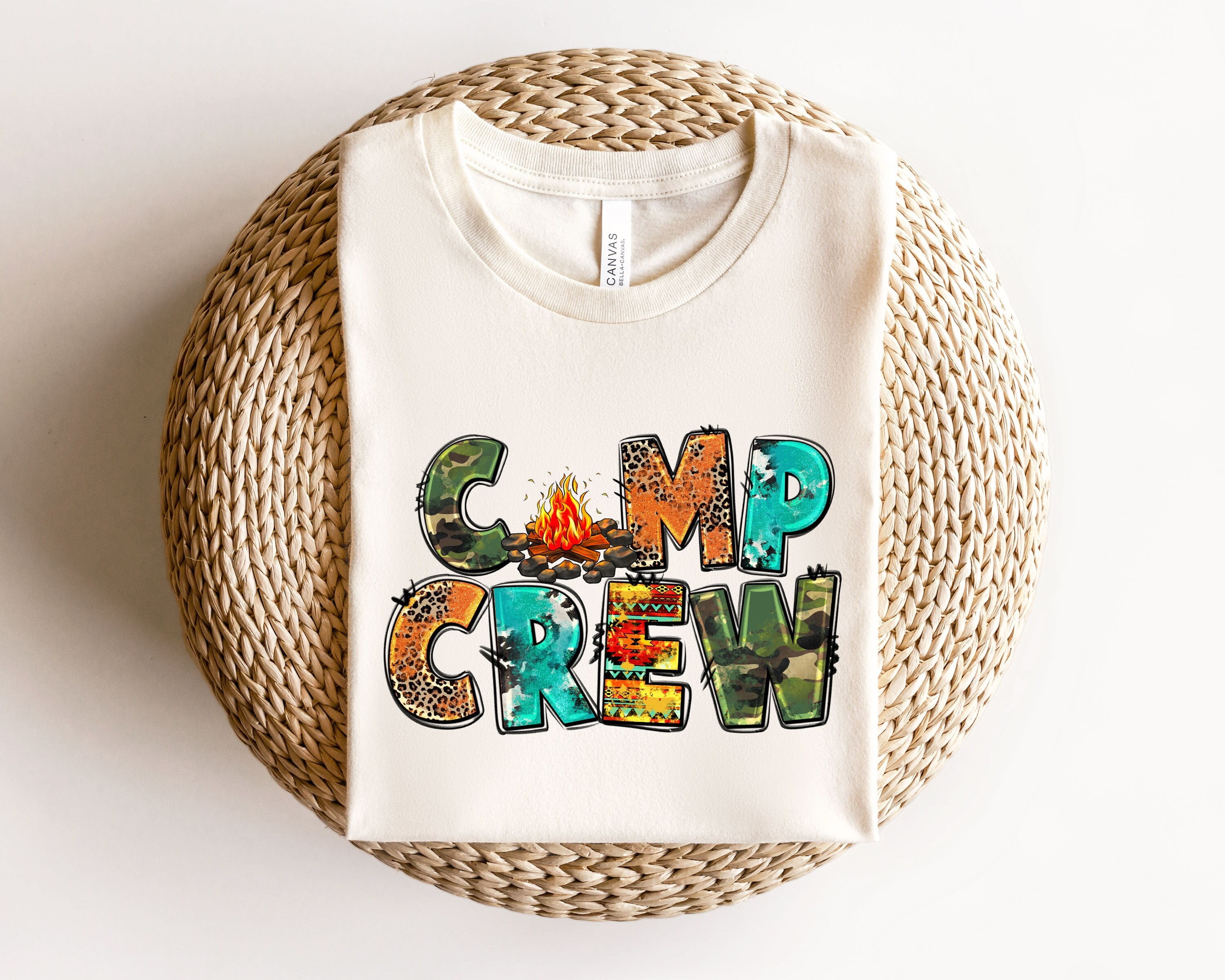 Camp Crew Shirt, Camp Shirt, Camp Life Leopard Shirt, Camping Crew Shirt, Camping Shirt, L ...