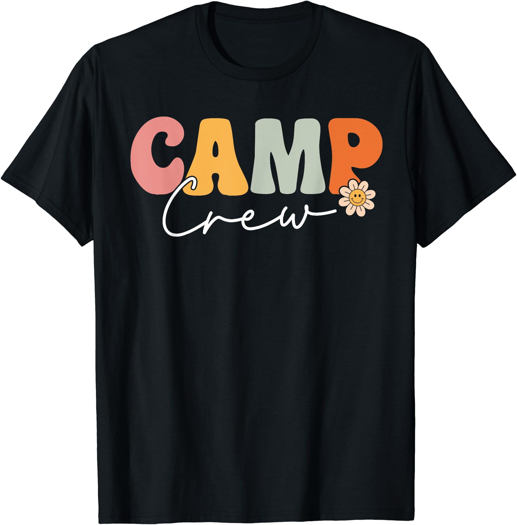 Camp Crew Team Retro Groovy Vintage First Day Of School T-Shirt ...