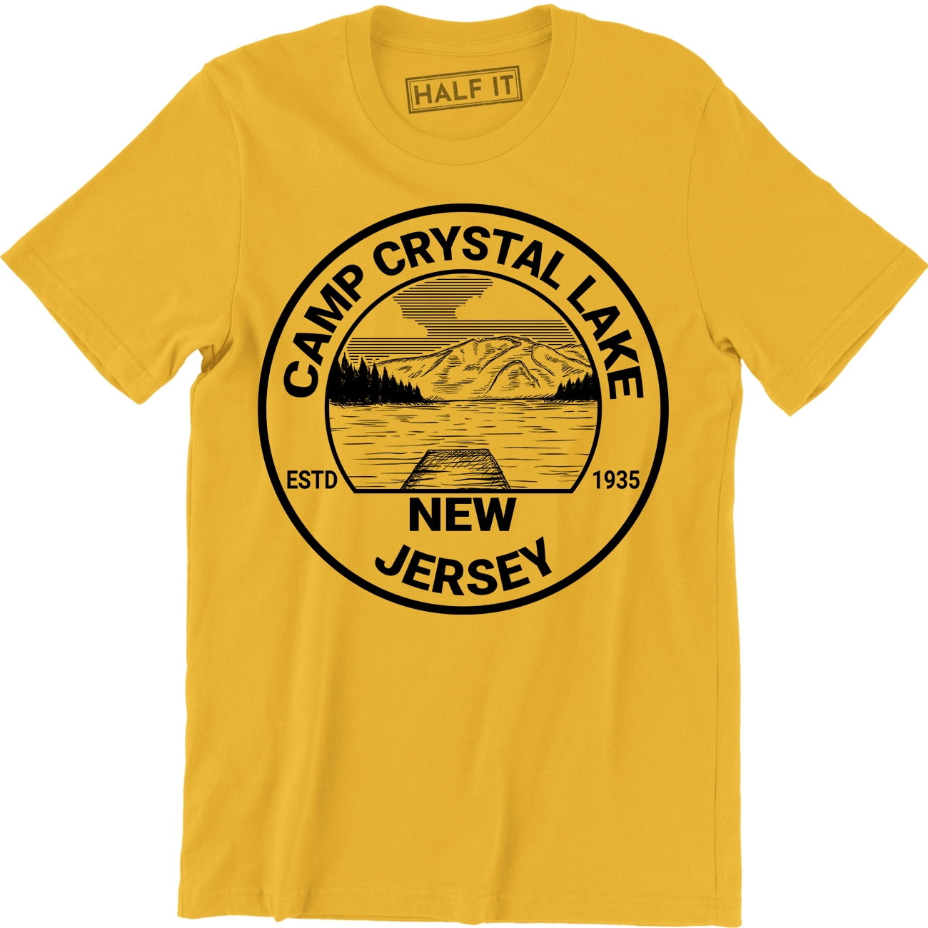 Camp Crystal Lake Estd 1935 Jersey - Friday Halloween Men T-Shirt ...
