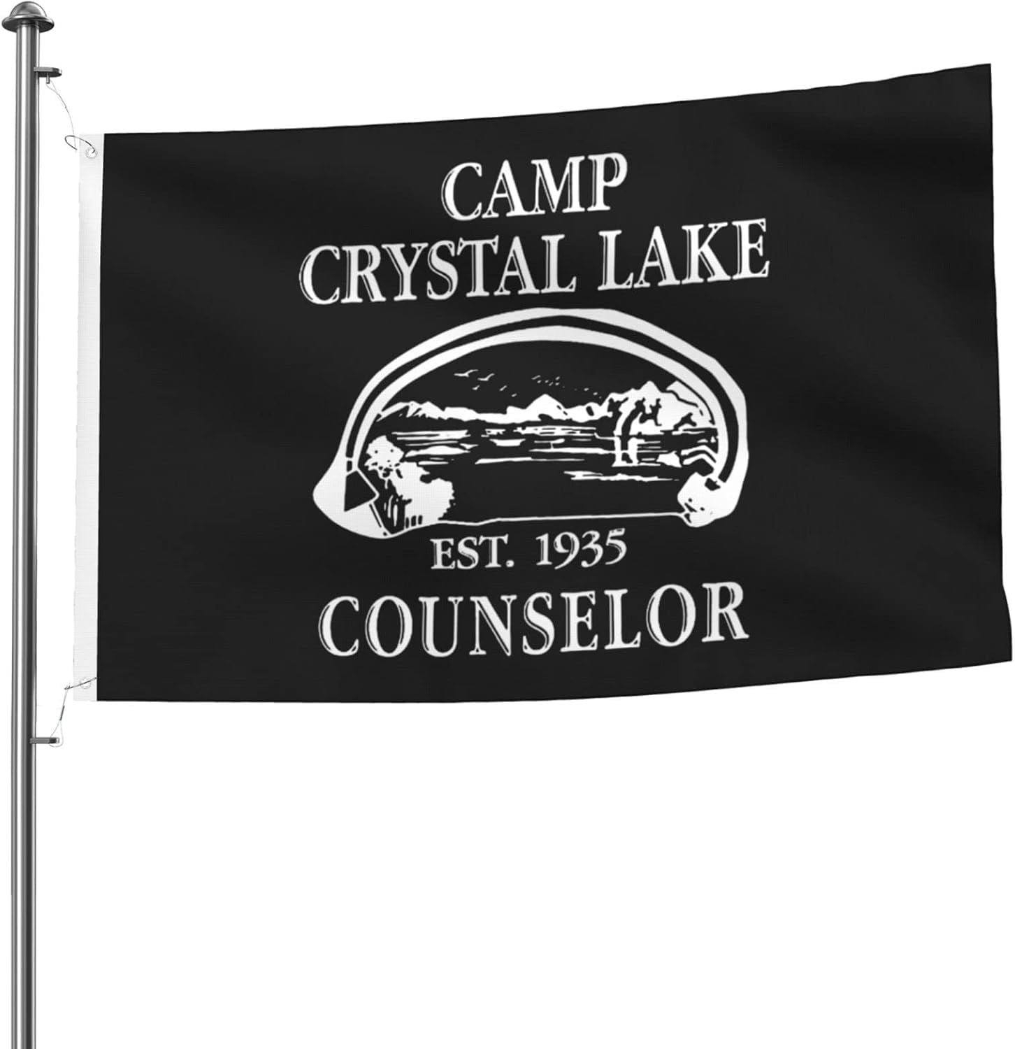 Camp Crystal Lake Flags 5x8 Ft Yard Flag Indoor Decoration Banner With ...