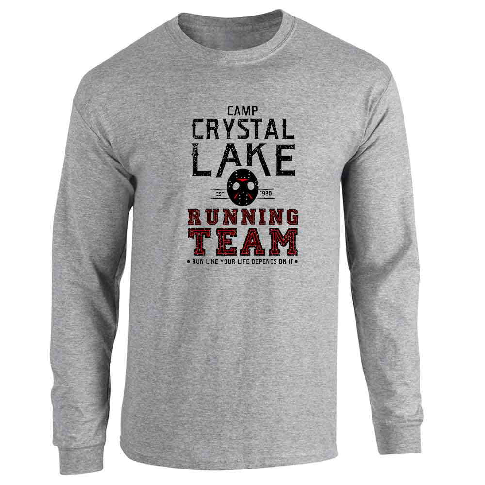 Camp Crystal Lake Running Team Horror Movie Long Sleeve - Walmart.com