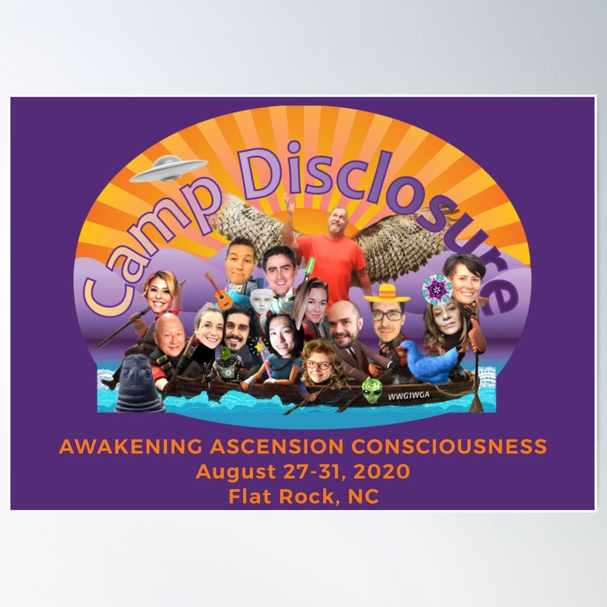 Camp Disclosure D.C. Meme By Ciel Purple Background Poster Wall Art ...