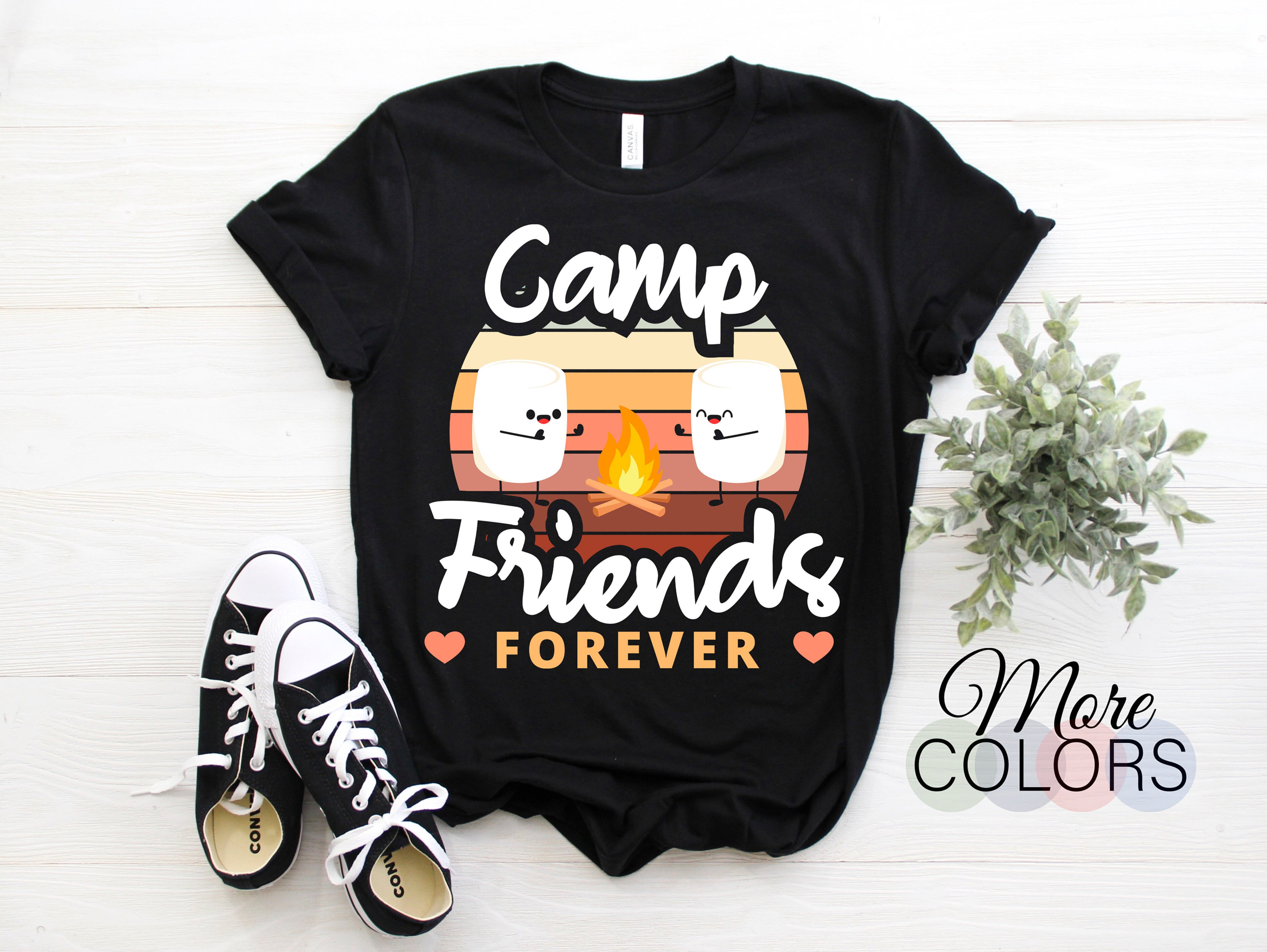 Camp Friends Forever Funny Roasted S'mores Smores Chocolate Marshmallow Camping Gift T-Shirt ...