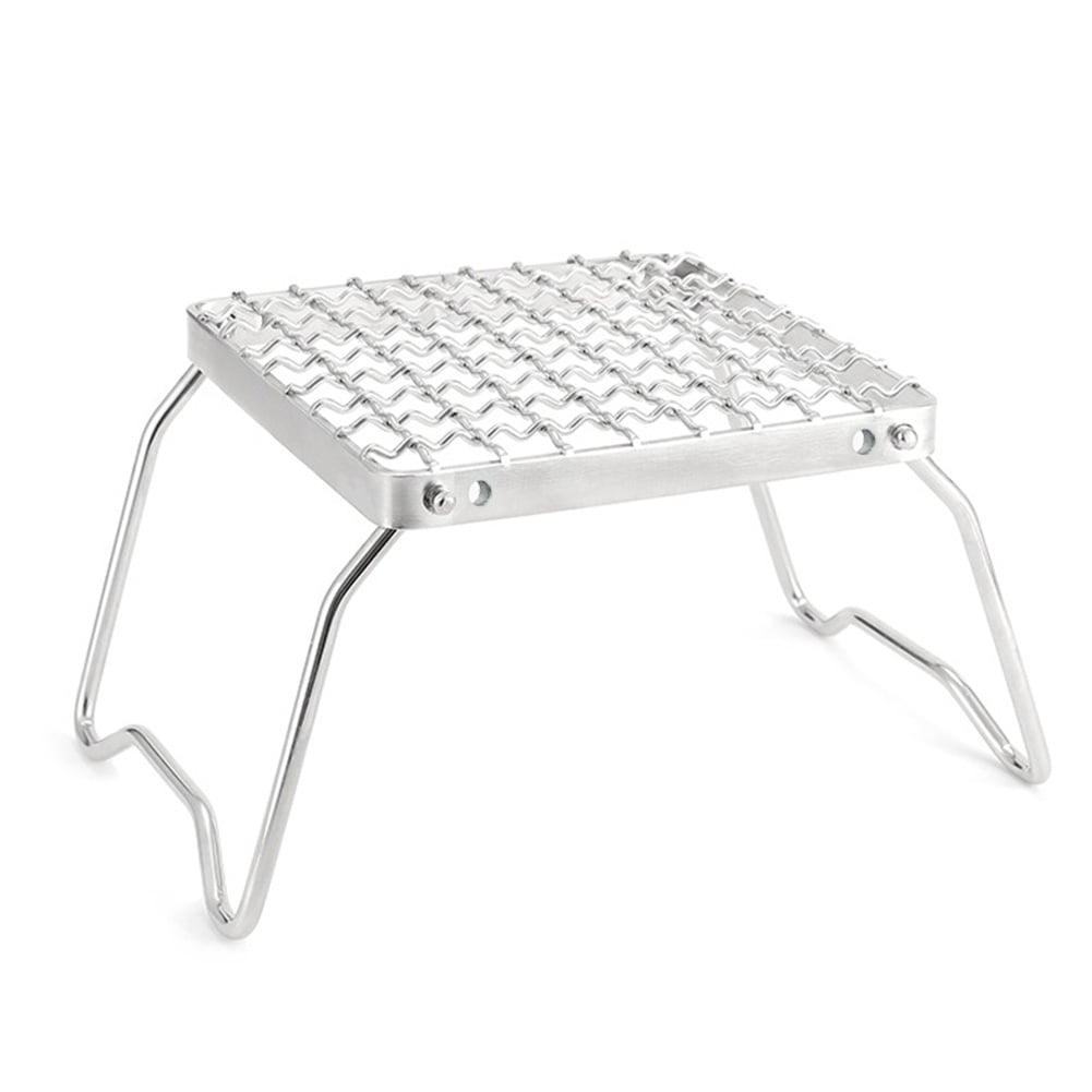Camp Grill with Foldable Legs- Stainless Steel Grill Grate for Gas ...