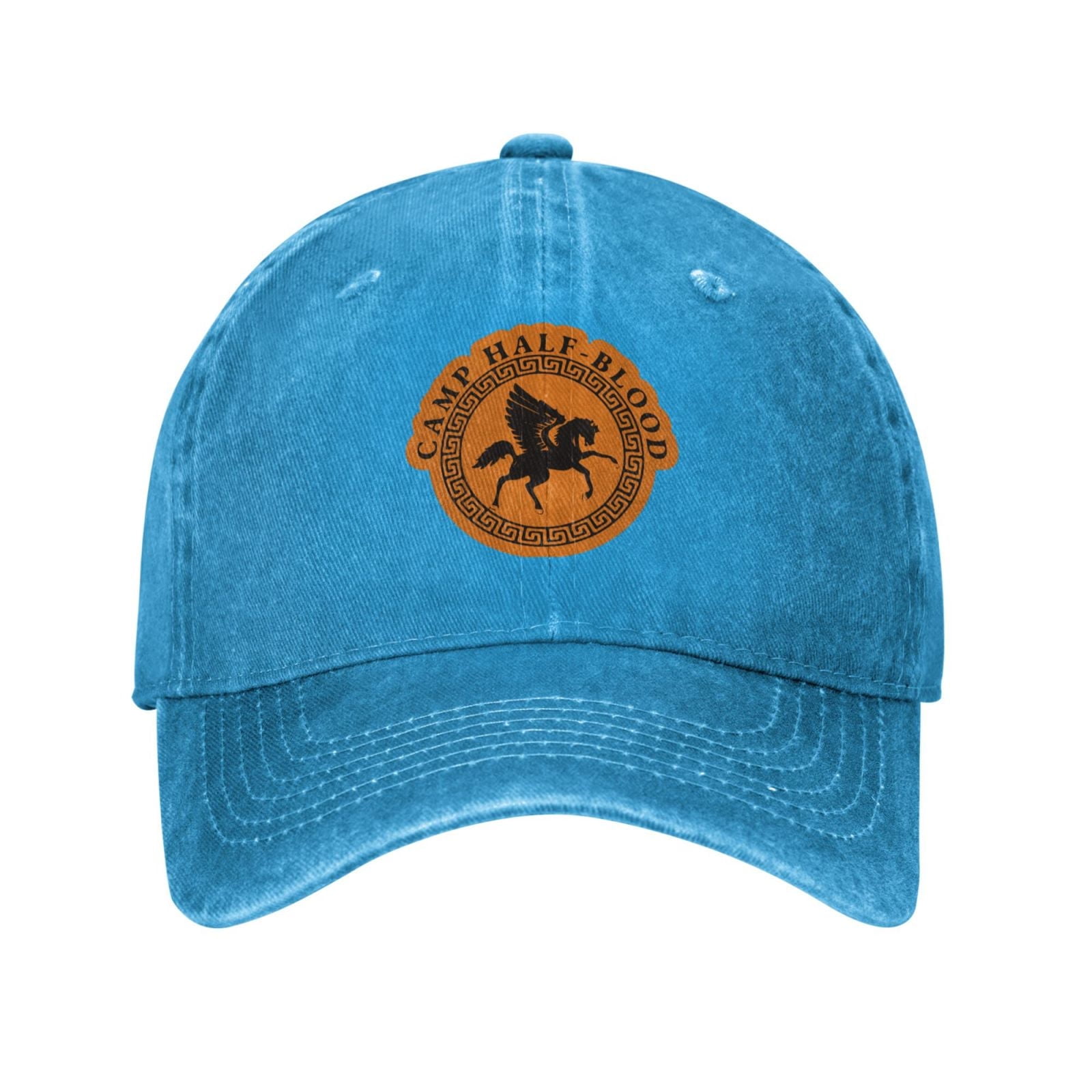 Camp Half-Blood Accurate Orange Color Logo Unisex Denim Baseball Cap ...