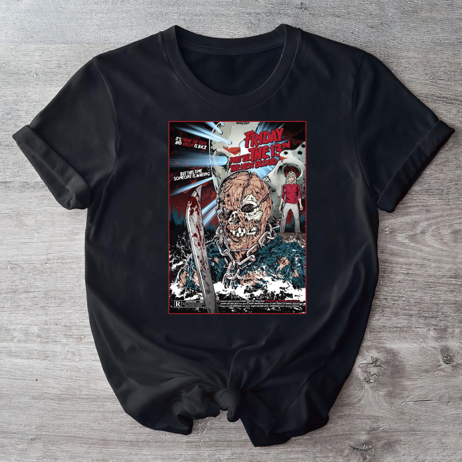 Camp Horror Masked Icon Tee, 80s Slasher Classic Tribute Shirt, Retro ...