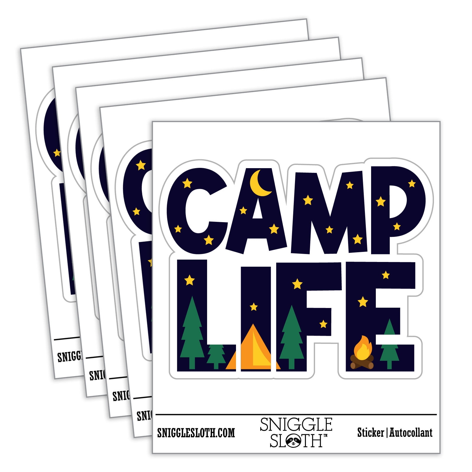 Camp Life Camping Car Window Bumper Water Bottle Phone Tablet Laptop ...