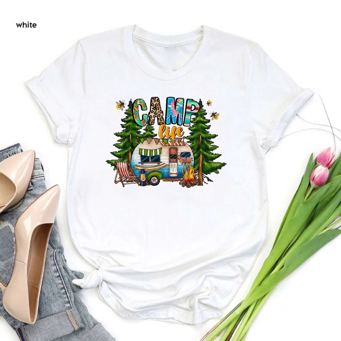 Camp Life Shirt, Happy Camper Outfit, Camper, Group Camping Shirt ...