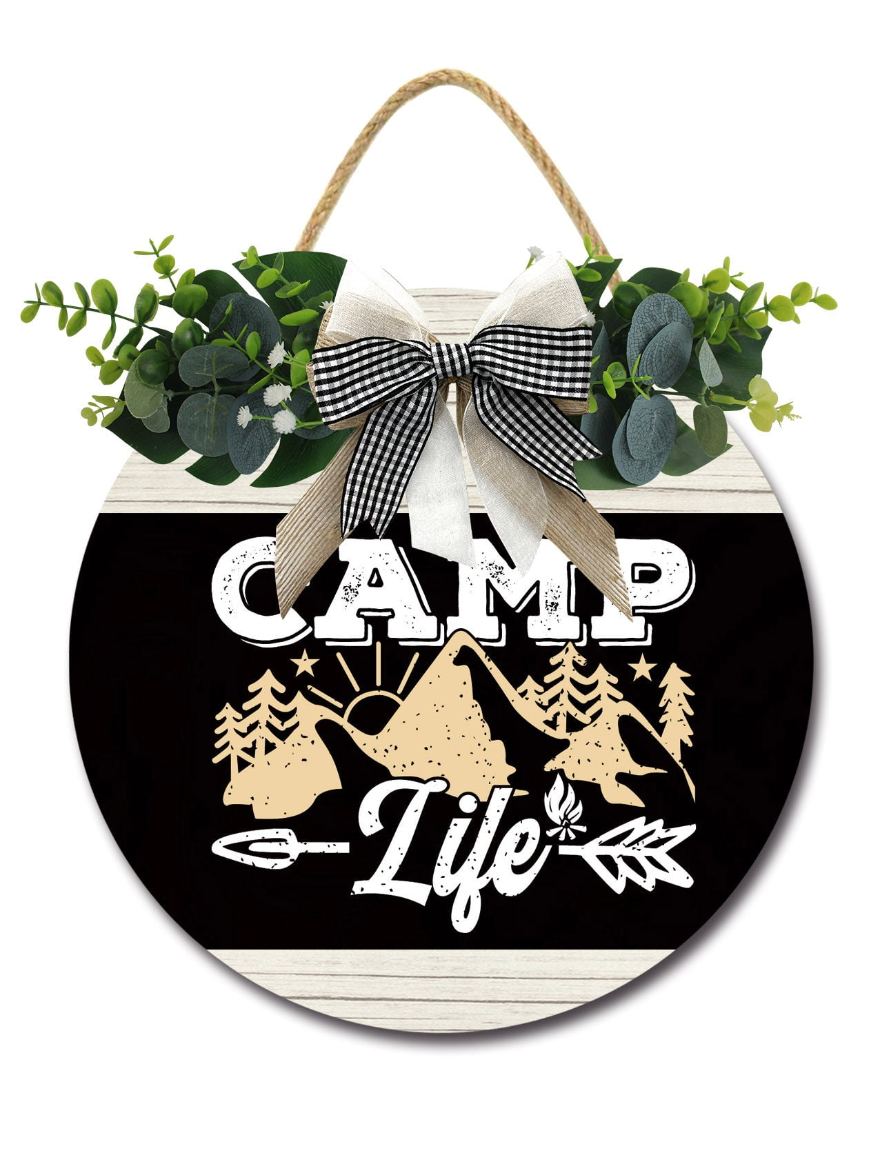 Camp Life Sign Farmhouse Wood Sign Front Porch Decor Rustic Wooden Sign ...