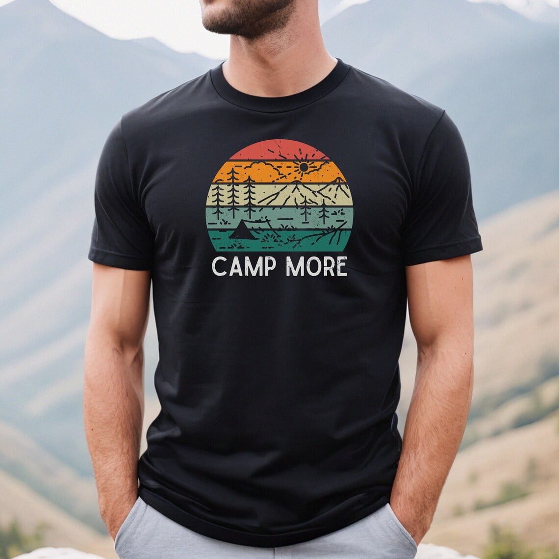 Camp More Shirt, Tent Camping Shirt, Camp Mode Shirt, More Camping ...