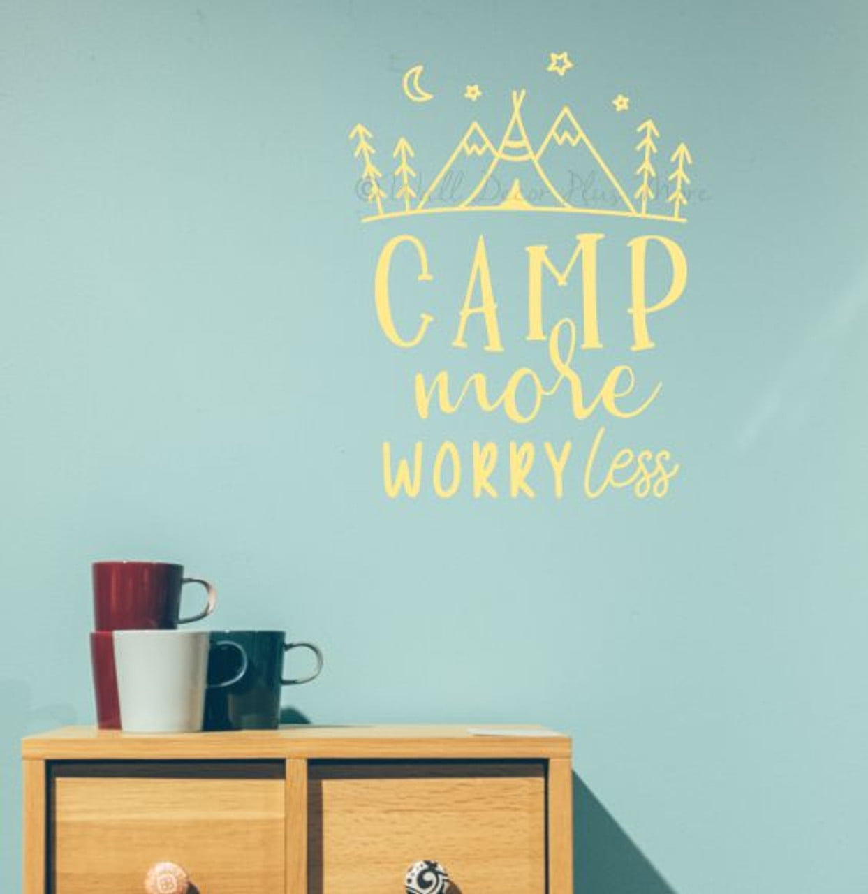 Camp More Worry Less RV Decals - Vinyl Camper Decals - RV Camper Decals ...