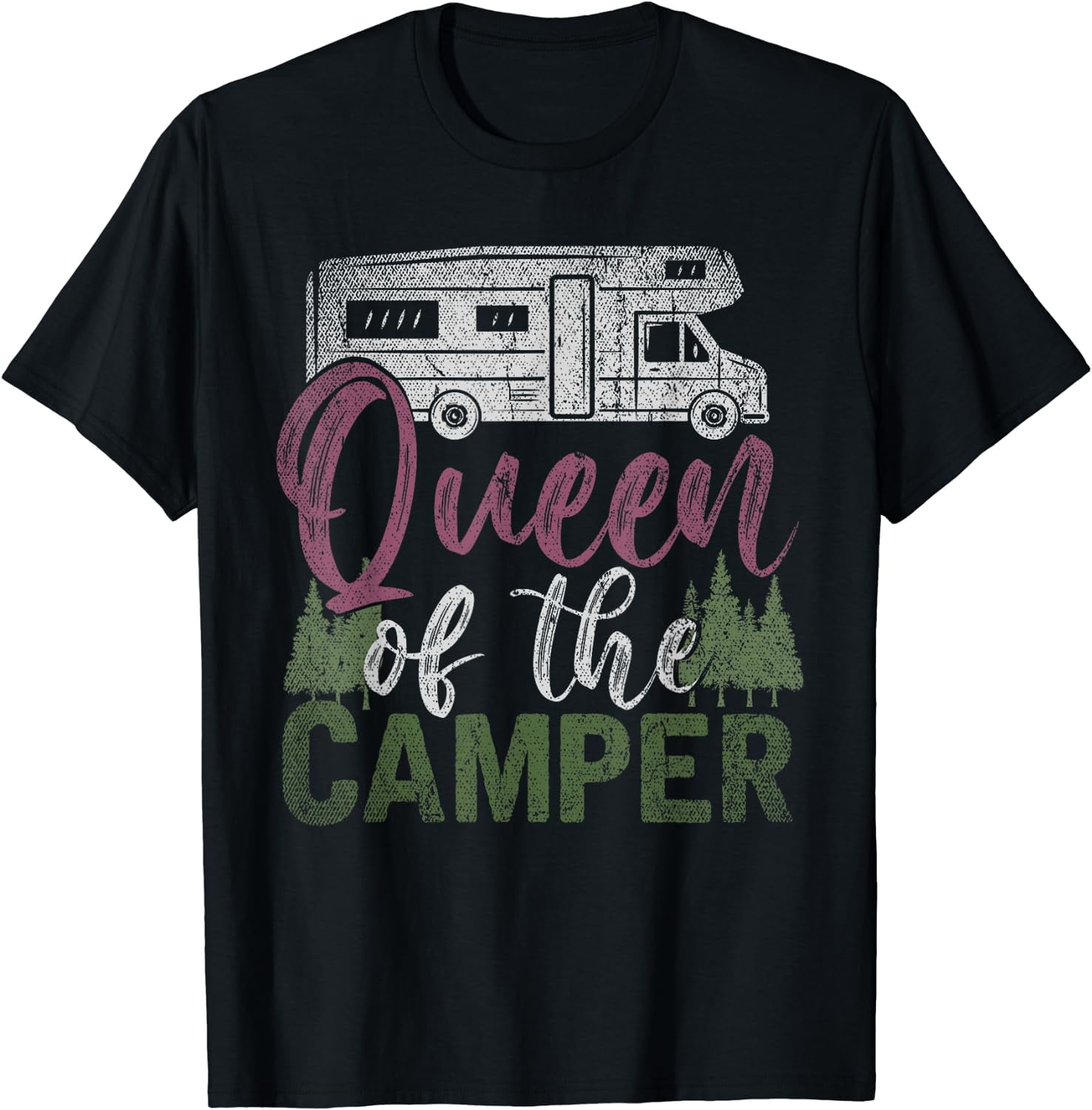Camp Queen Caravan Outdoors Camper Women Girls Camping T-Shirt - Walmart.com